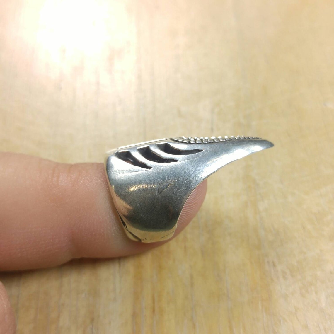 Sterling Silver Fingertip Ring - Etsy