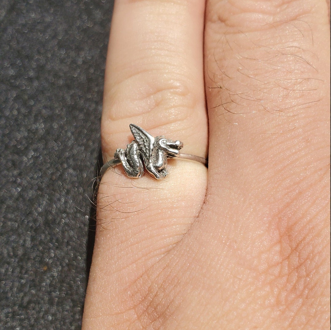 Sterling Silver Dragon Ring - Etsy