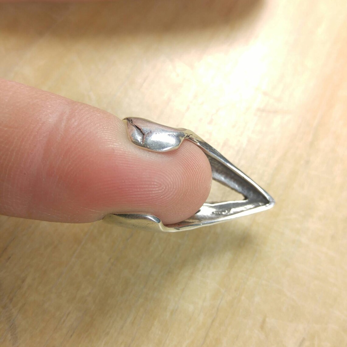 Sterling Silver Fingertip Ring - Etsy