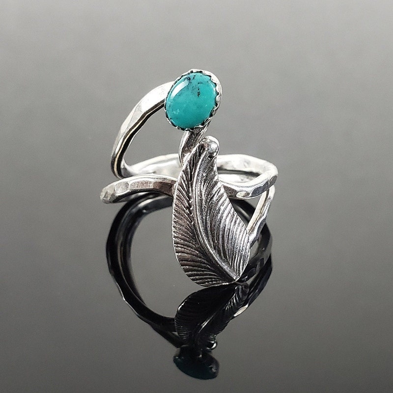 December Feather Ring - Etsy