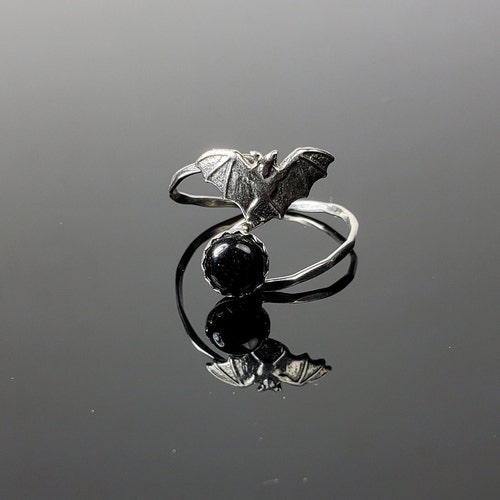 Sterling Silver Bat Ring - Etsy