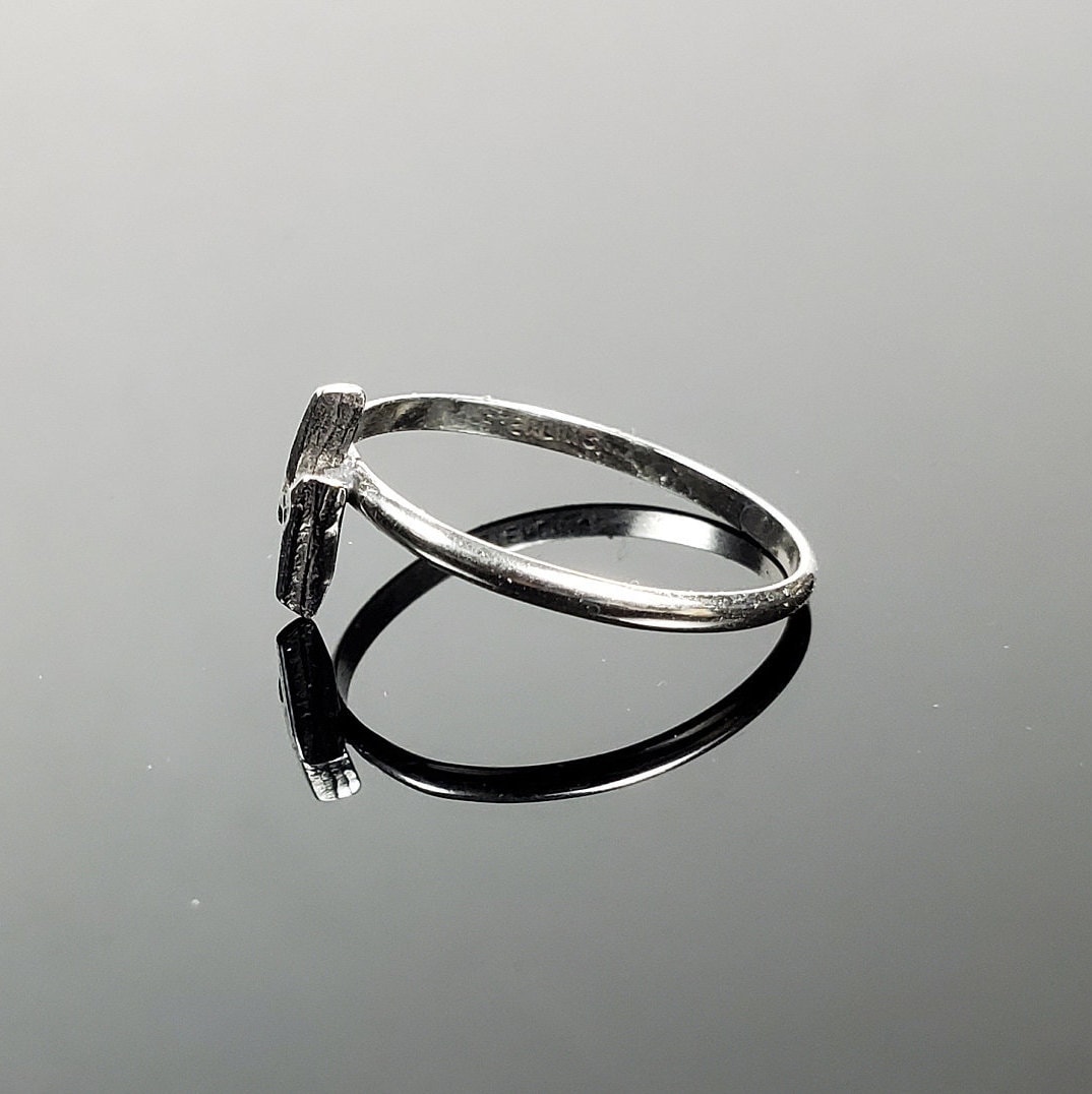 Sterling Silver Lightning Bolt Ring | Etsy