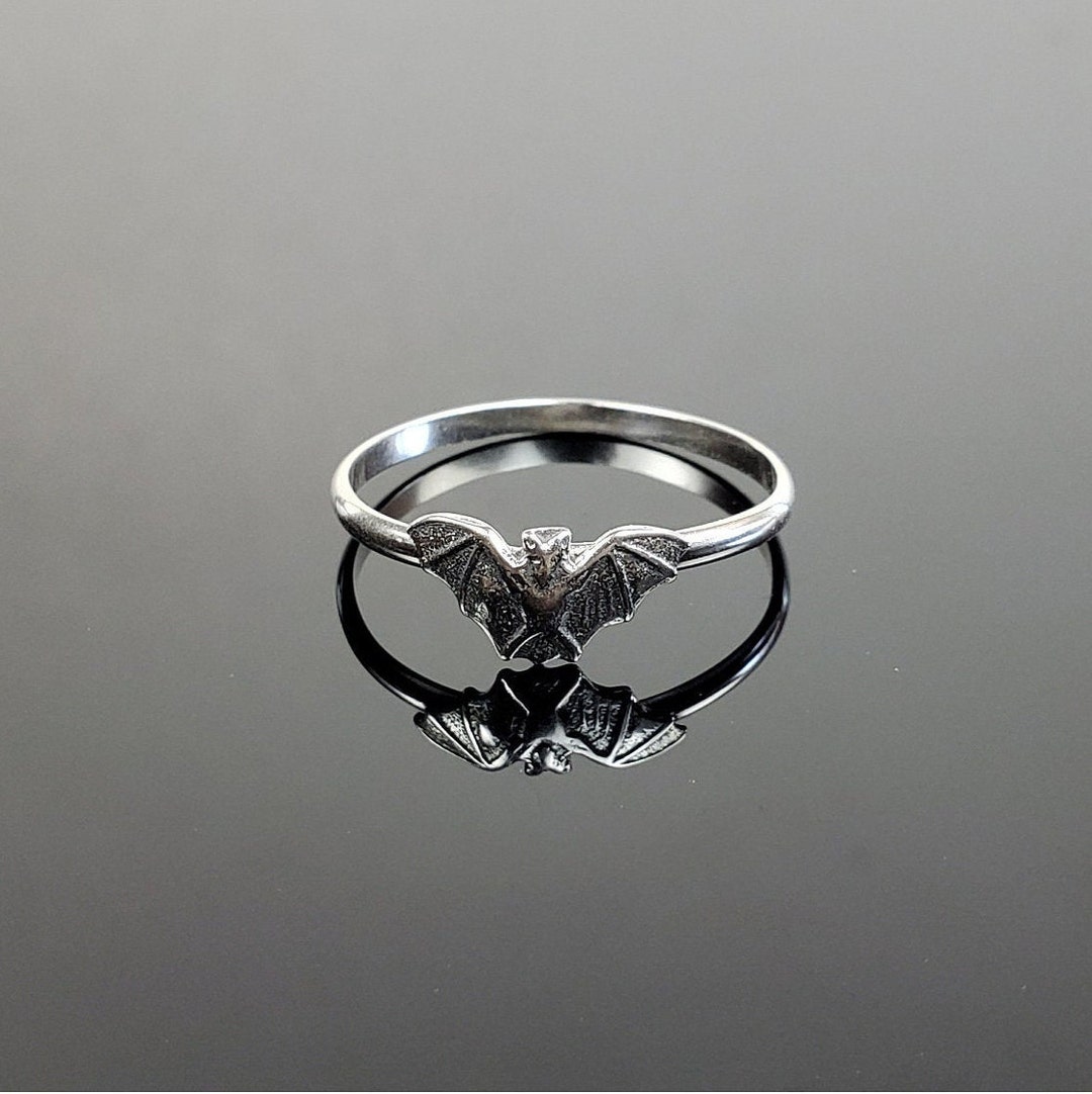 Sterling Silver Bat Ring - Etsy