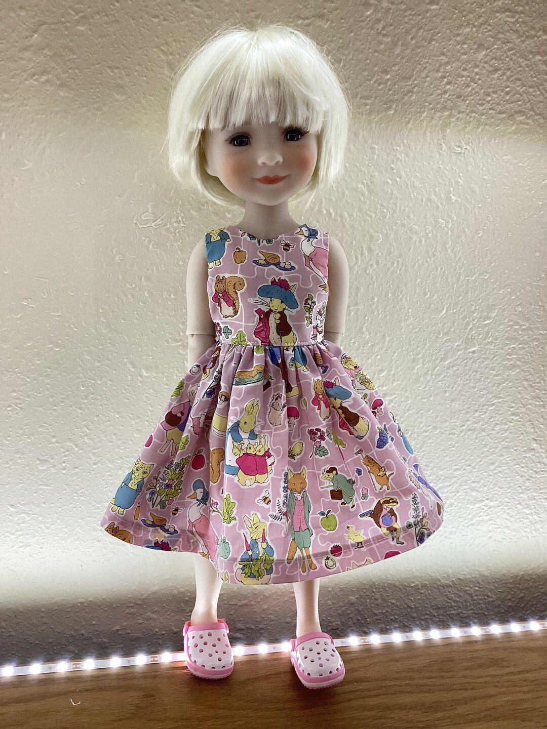 Beatrix Potter, Simple Dress, 14.5” Doll Clothes, Ruby Red Fashion ...