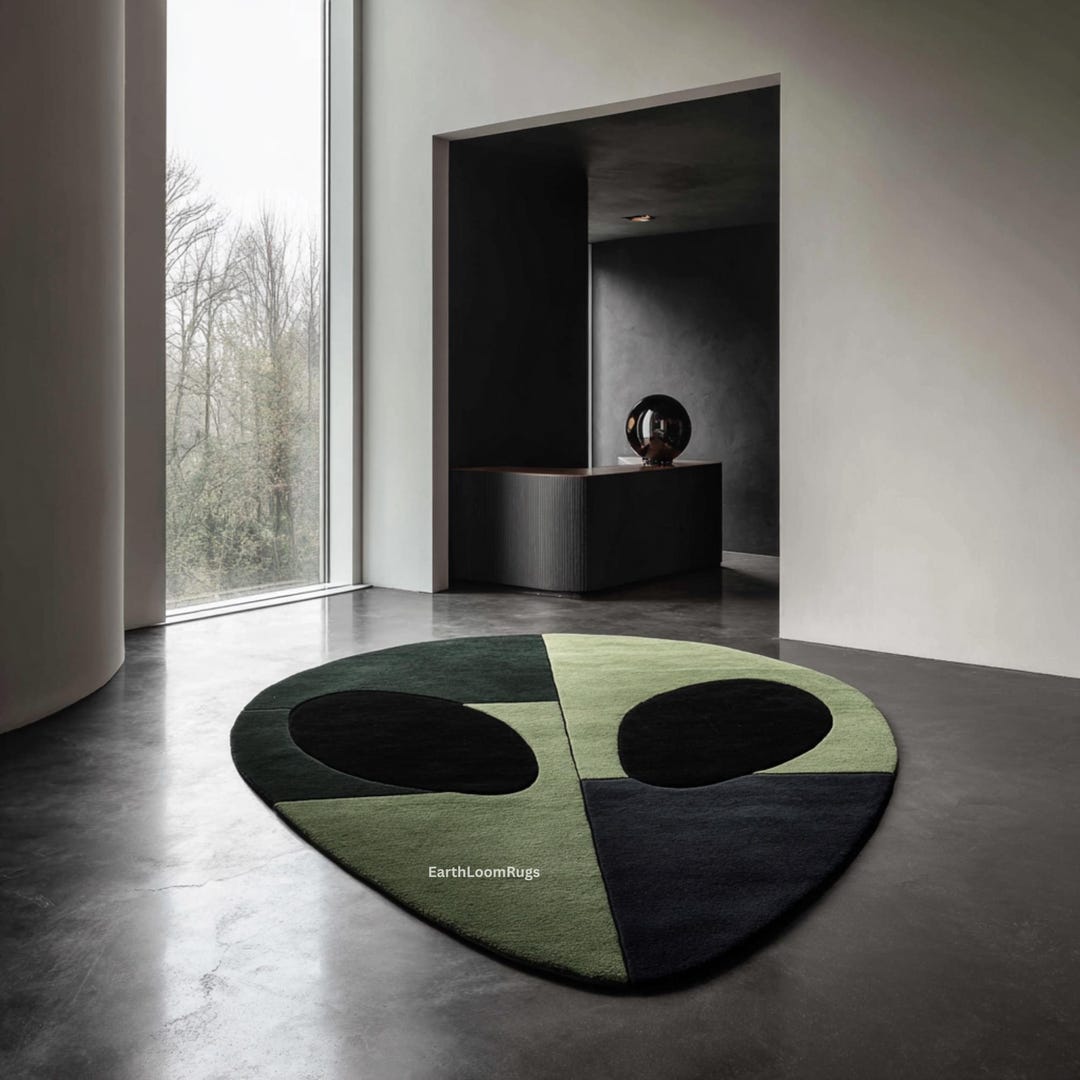 Hand Tufted Wool Alien Rug, Modern Sci-fi Area Carpet - Etsy