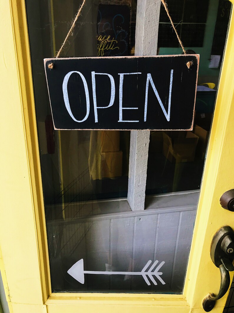 FREE SHIPPING Open/closed Sign Wooden Double Sided Sign for | Etsy