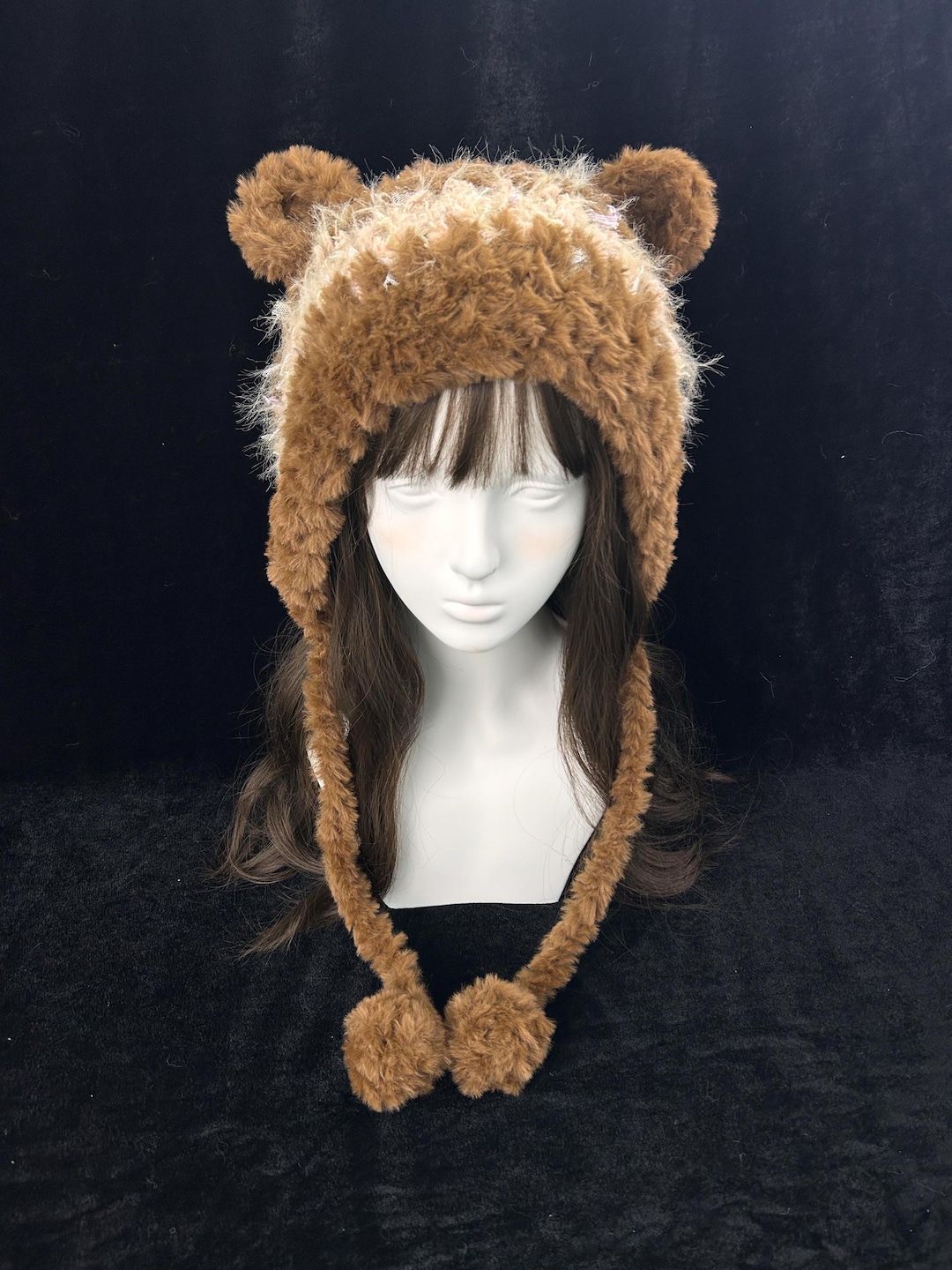 Bear Ear Plush Hat – Handmade Cozy Winter Accessory - Etsy