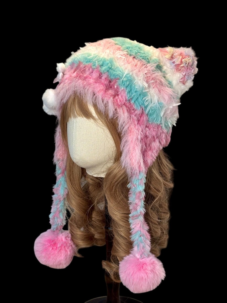 Pastel Plush Cat Ear Hat With Detachable Wings - Etsy