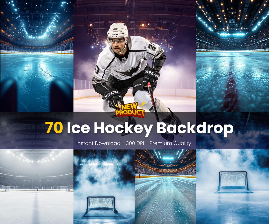 Ice Hockey Digital Backdrop Set, Sports Photography (digital Download ...