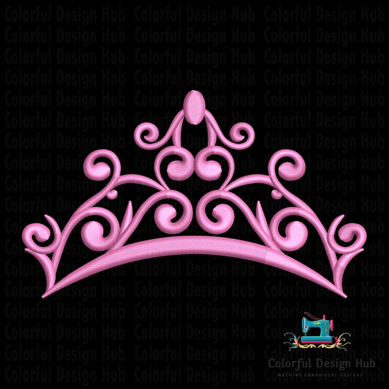 Princess Crown Embroidery Design Tiara Machine Embroidery File Queen ...