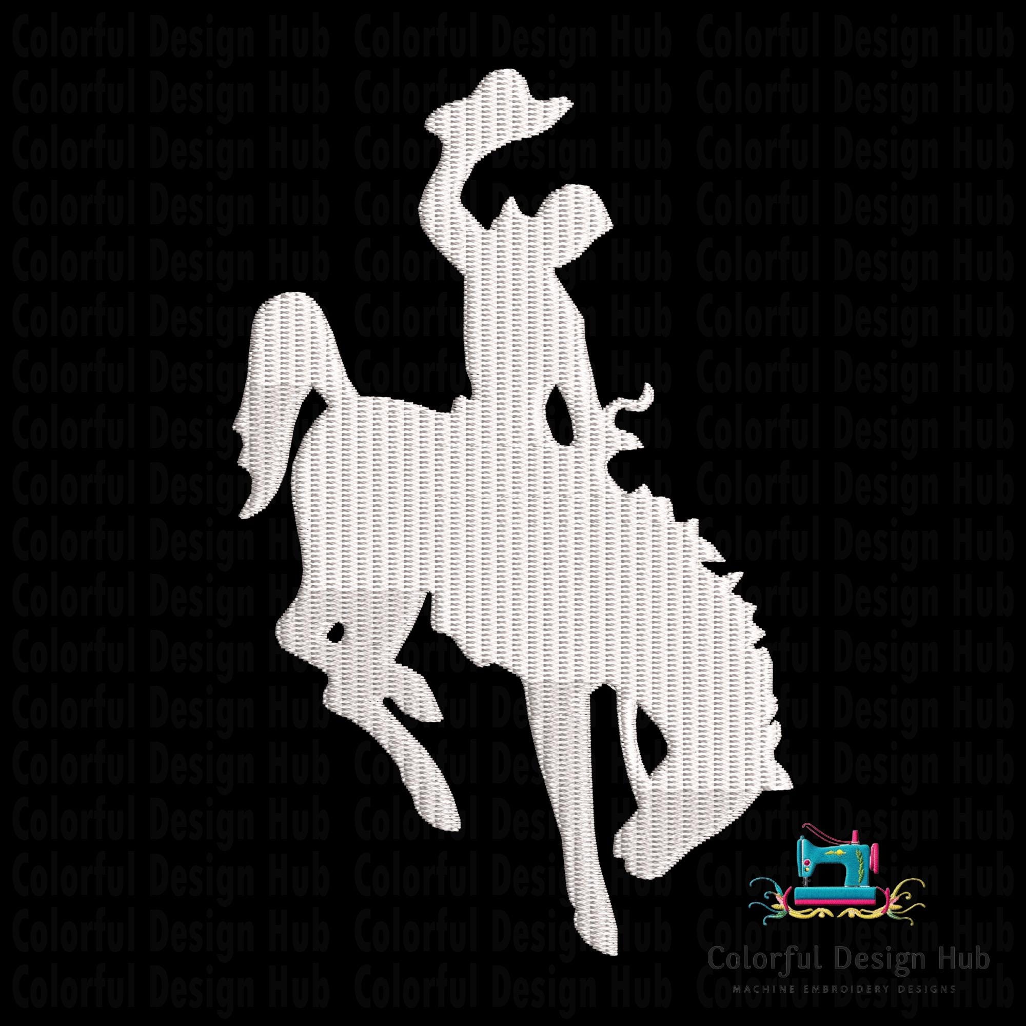 Cowboy on Horse Embroidery Design | Western Rodeo Embroidery File ...