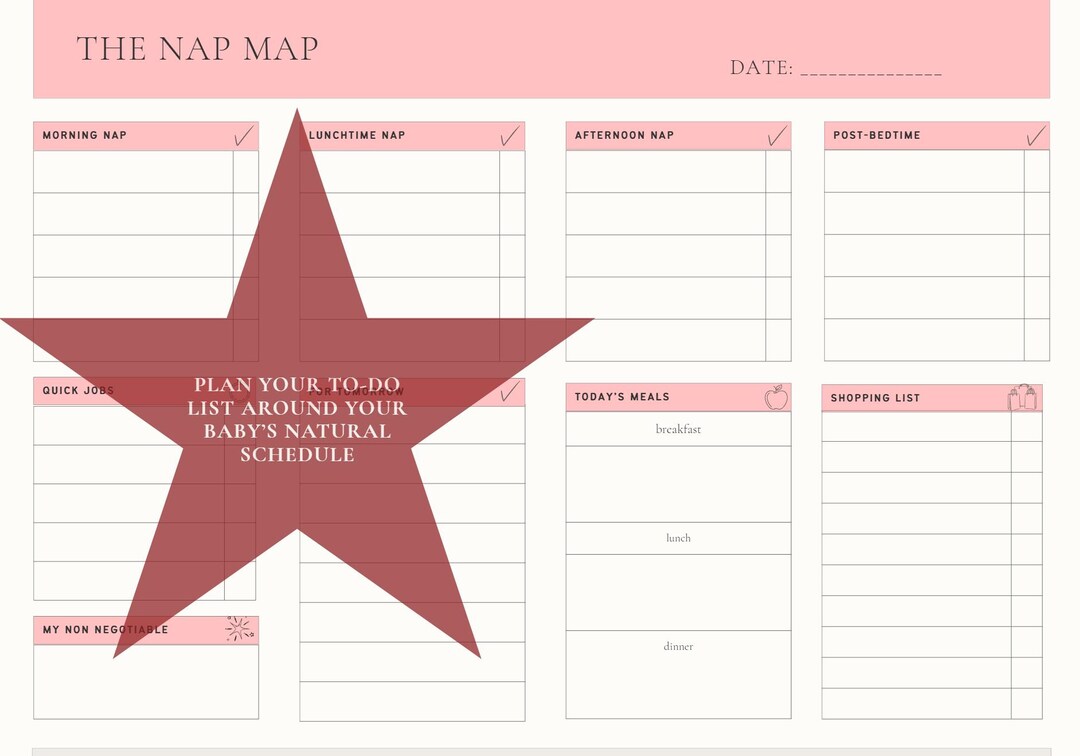 The Nap Map - Daily Planner to Plan Your To-do List Around Your Baby's ...