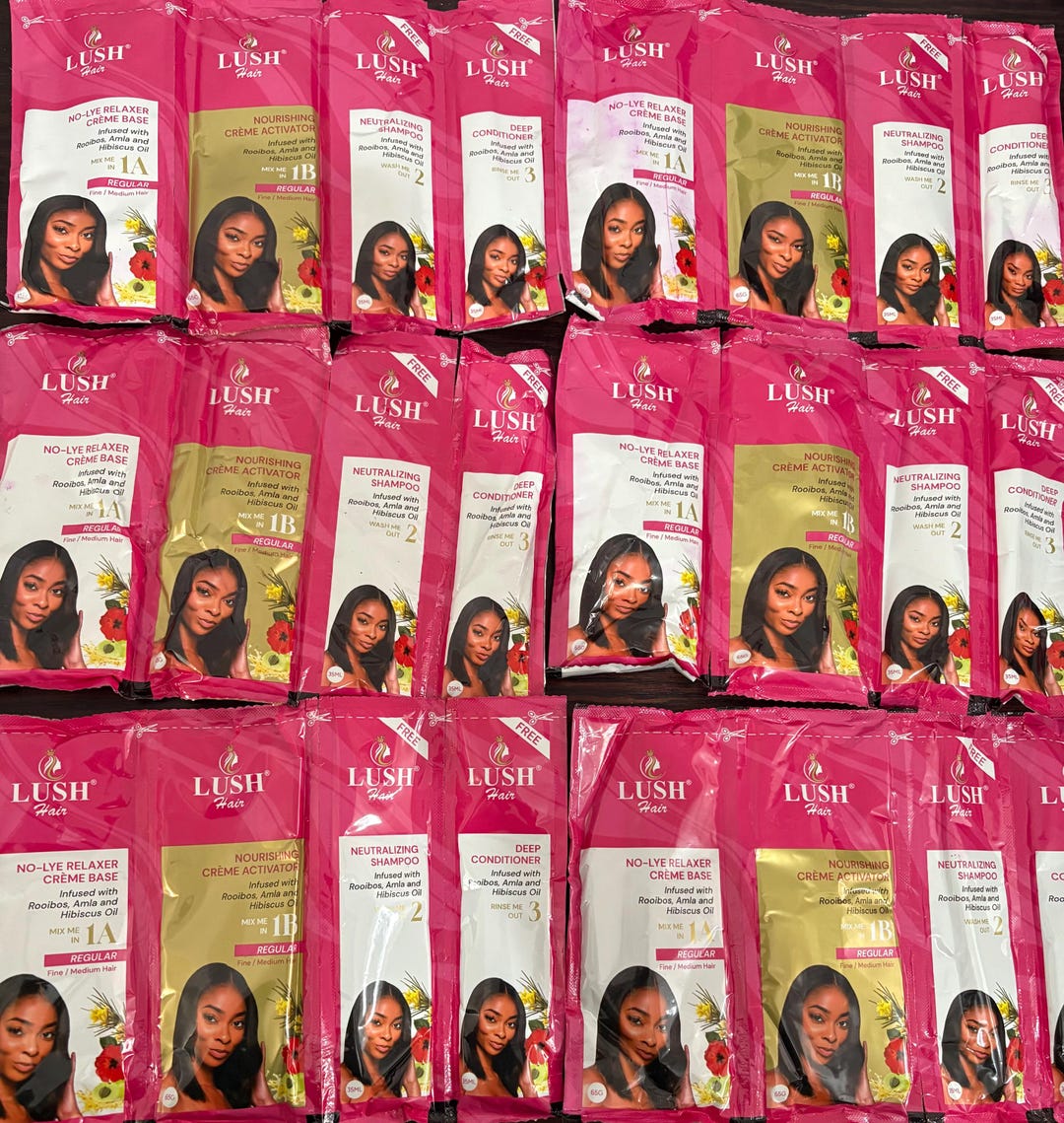Lush Hair No-lye Relaxer Sachet Top Ups Regular. Hair Relaxer, Shampoo ...