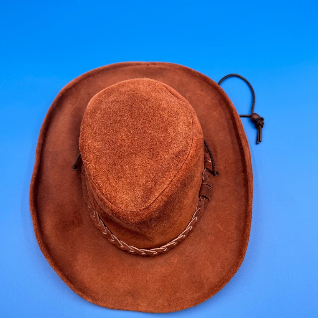 Australian Outback Collection Leather Cowboy Hat Large Brown Western - Etsy