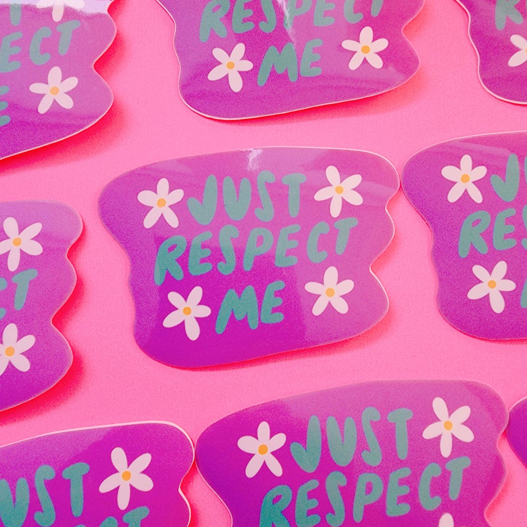 Just Respect Me Positive Message Sticker - Etsy