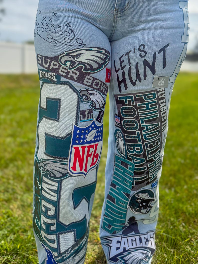 Custom NFL Jeans - Reworked - Etsy