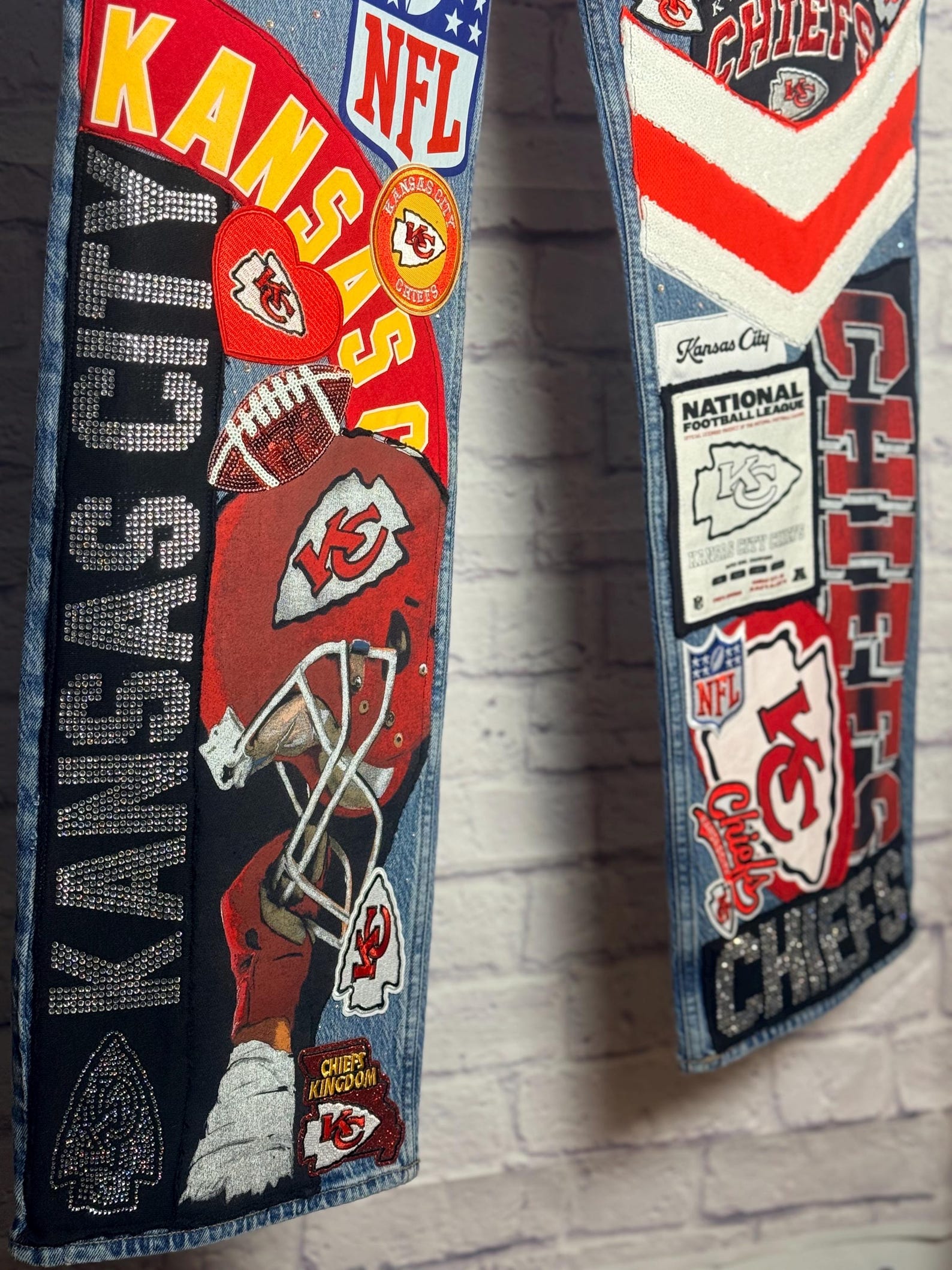 Custom NFL Jeans - Reworked - Etsy