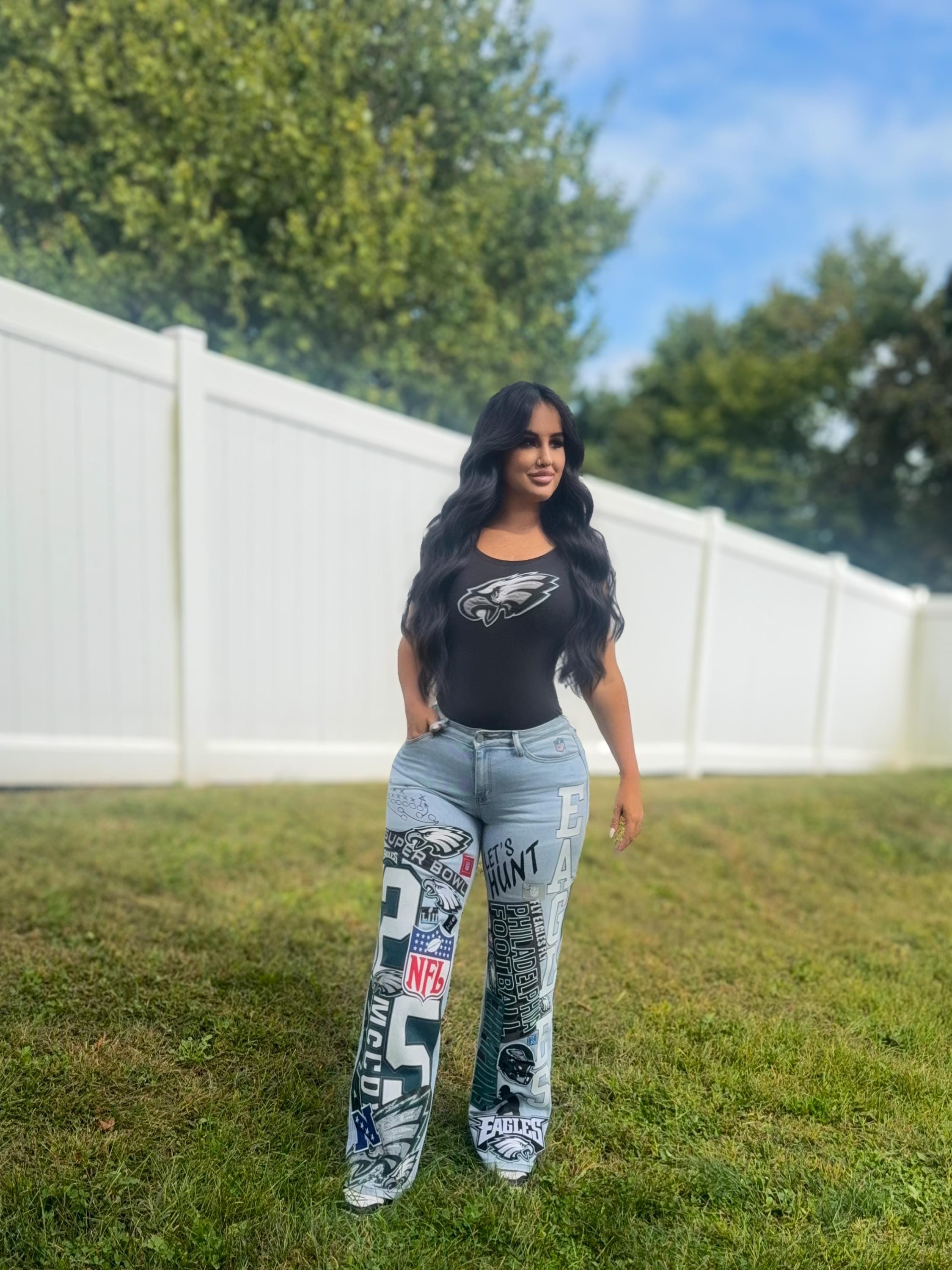 Custom NFL Jeans - Reworked - Etsy