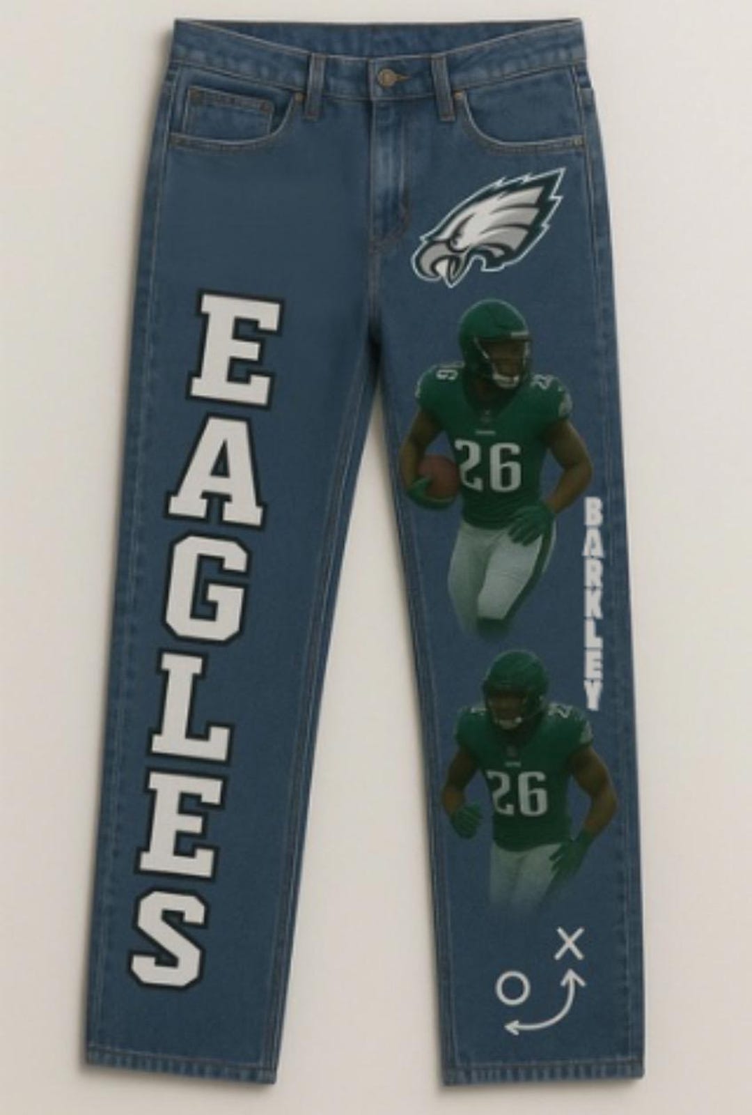Custom Team Jeans: Personalized Fan Apparel - Etsy