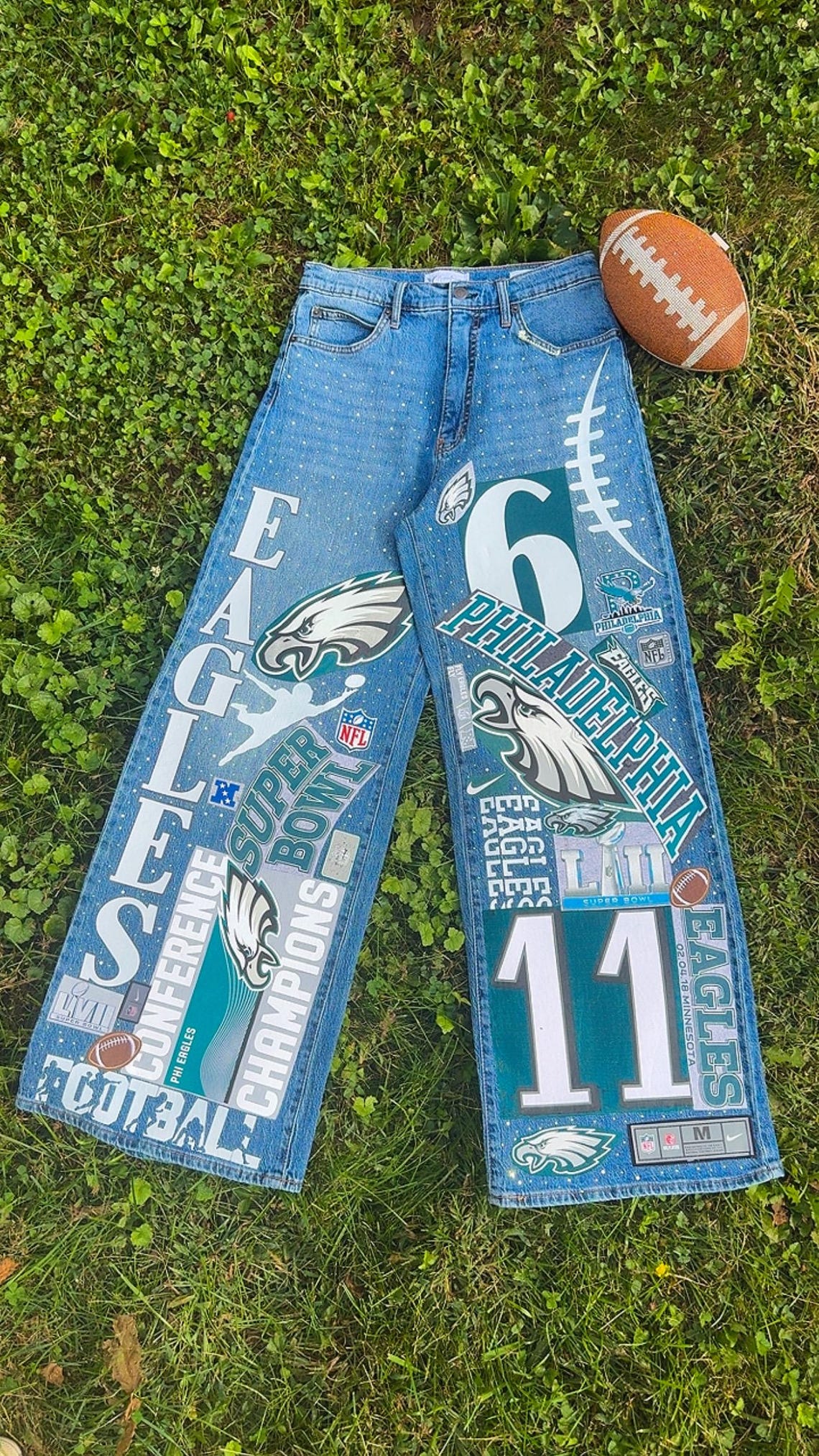 Custom NFL Jeans - Reworked - Etsy