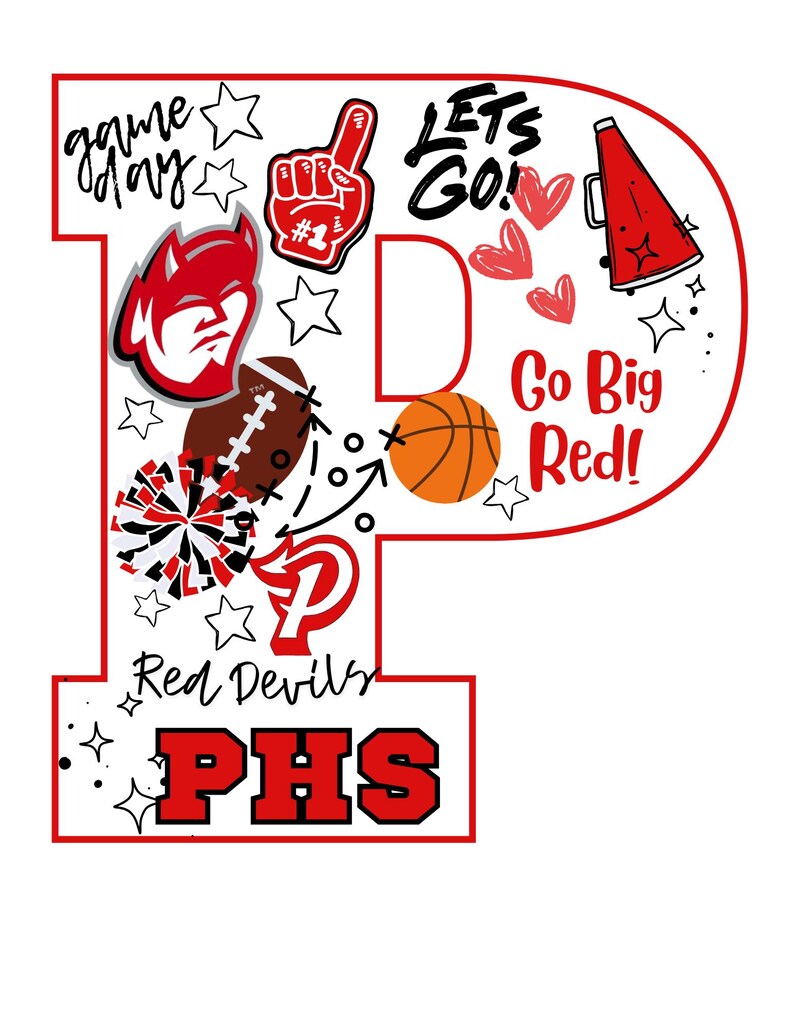 Customized Team Block Letter PNG, Download Spirit Gear, Game Day Team ...