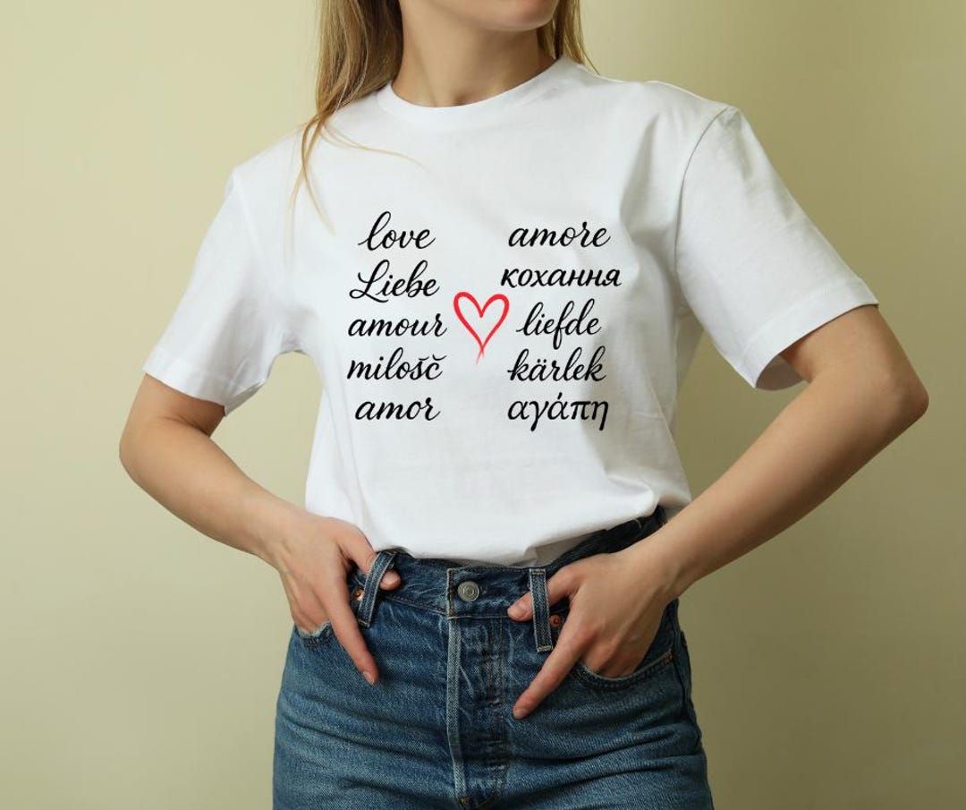 Love Languages Digital Download – Multilingual “love” Calligraphy PNG ...