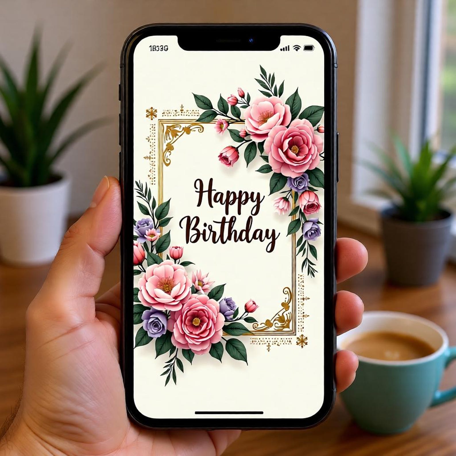 Set of 6 Classical Birthday Cards for Adults – Elegant Printable ...