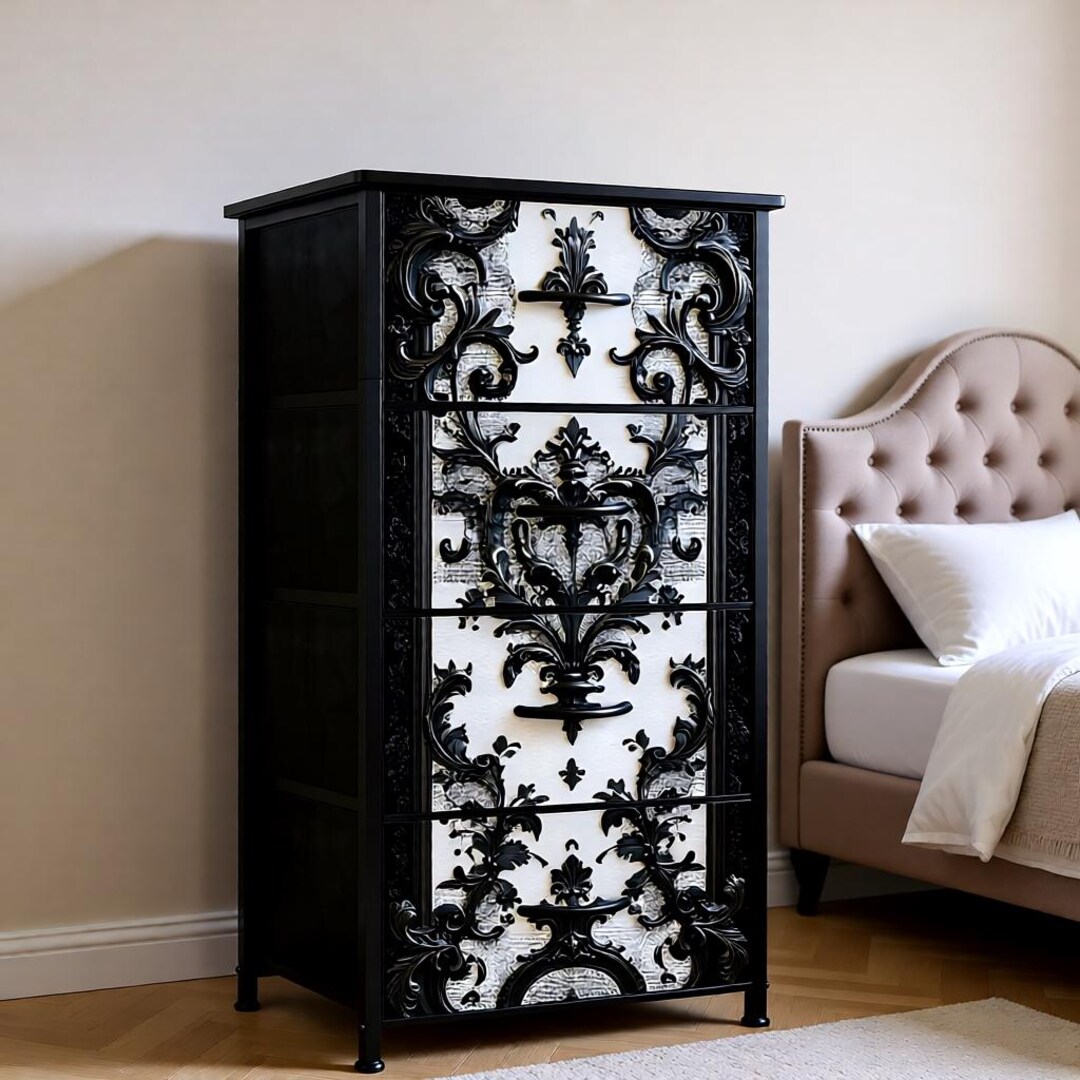Gothic Filigree 4 Drawer Storage Unit, Lace Inspired Organizer ...