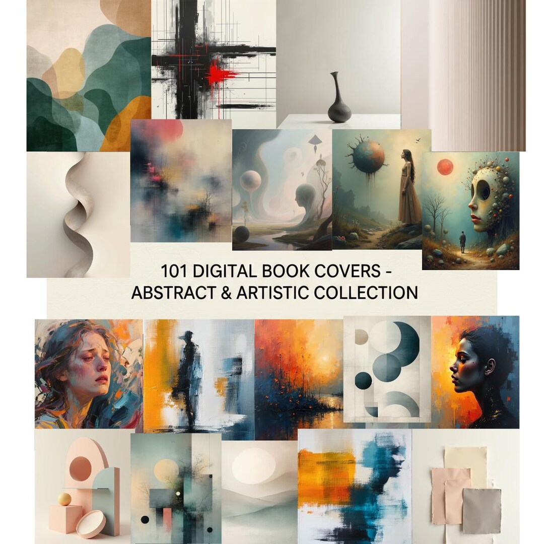 101 Universal Digital Book Covers // Abstract • Minimal • Modern Design ...
