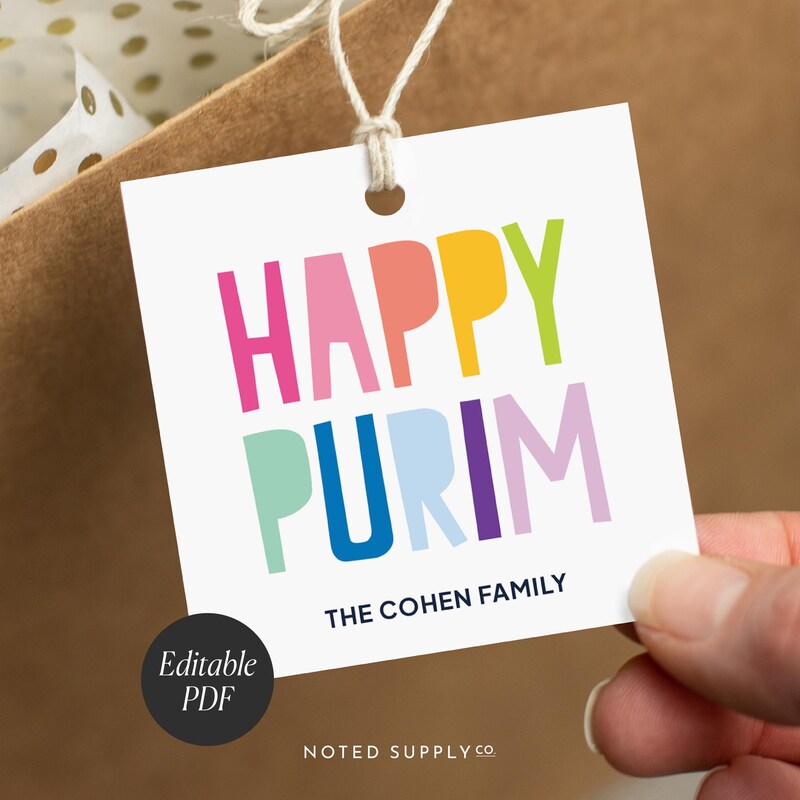 Printable Purim Labels - Etsy