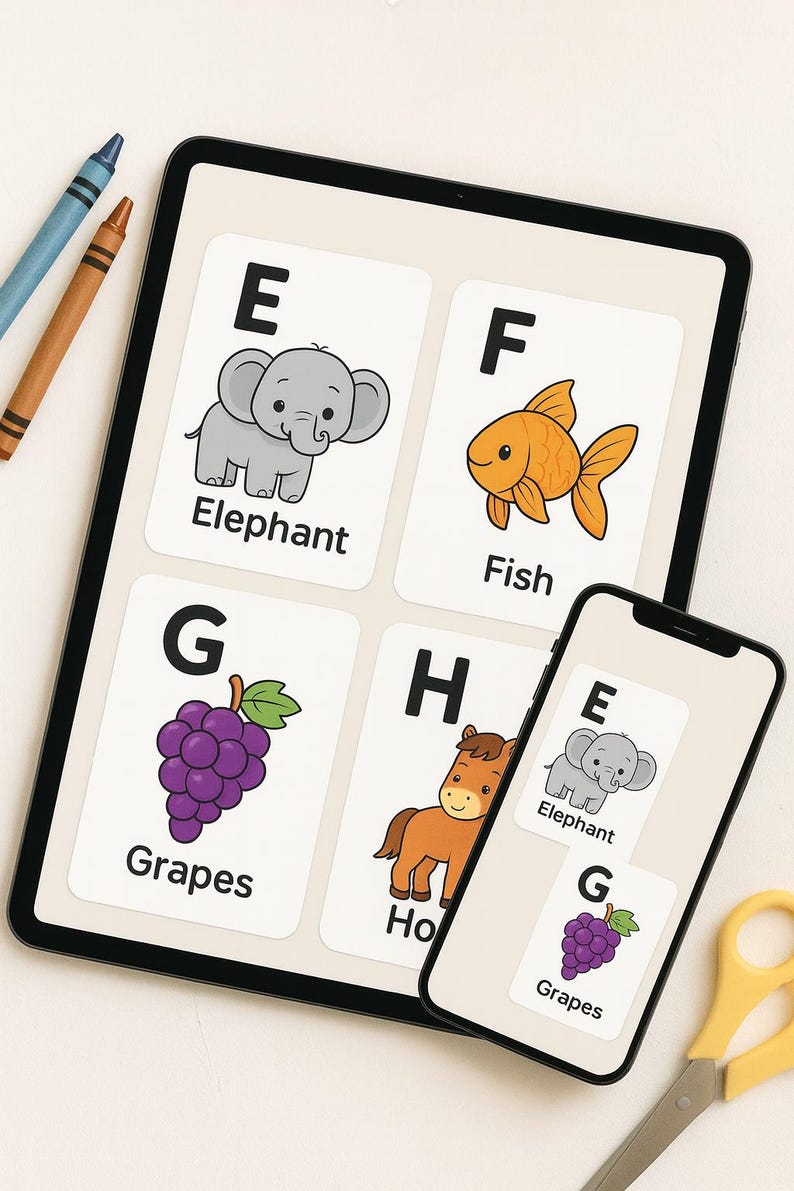 Alphabet Flash Cards A-Z: Preschool & Toddler Learning (digital ...