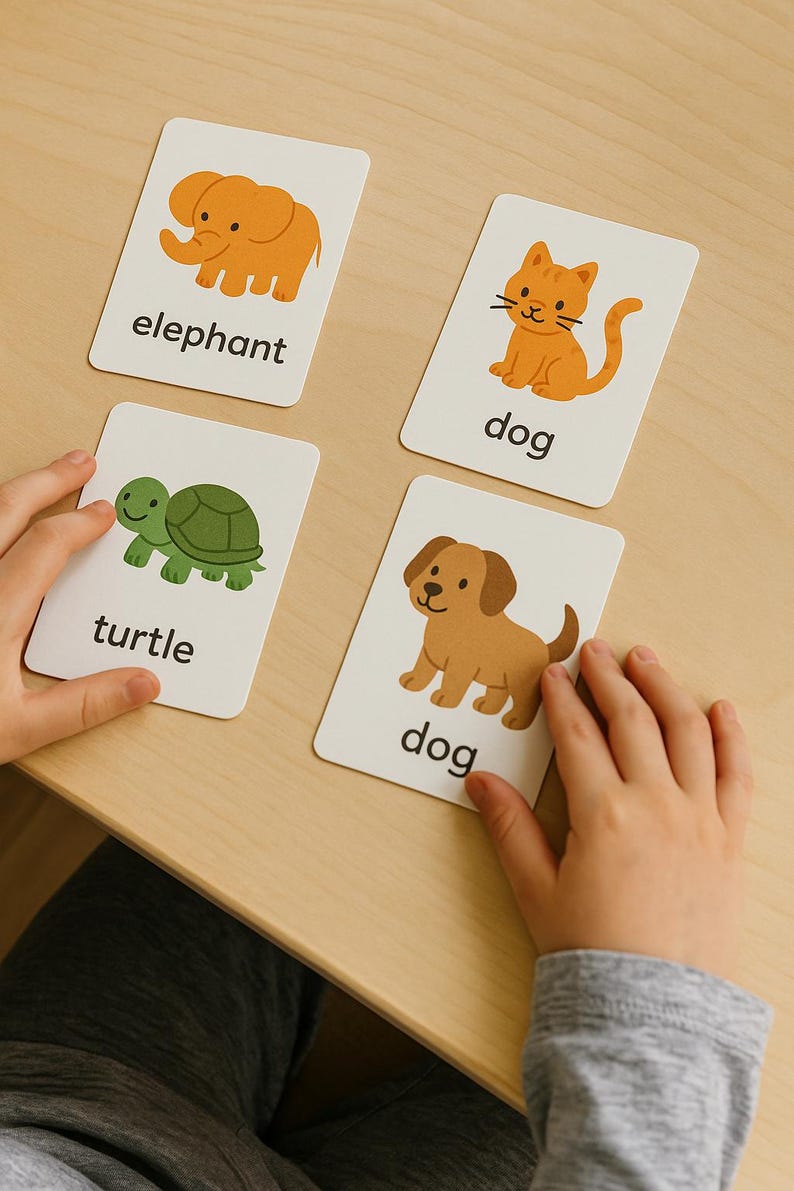 Animal Flashcards & Coloring Pages: Educational Printables (PDF, PNG ...