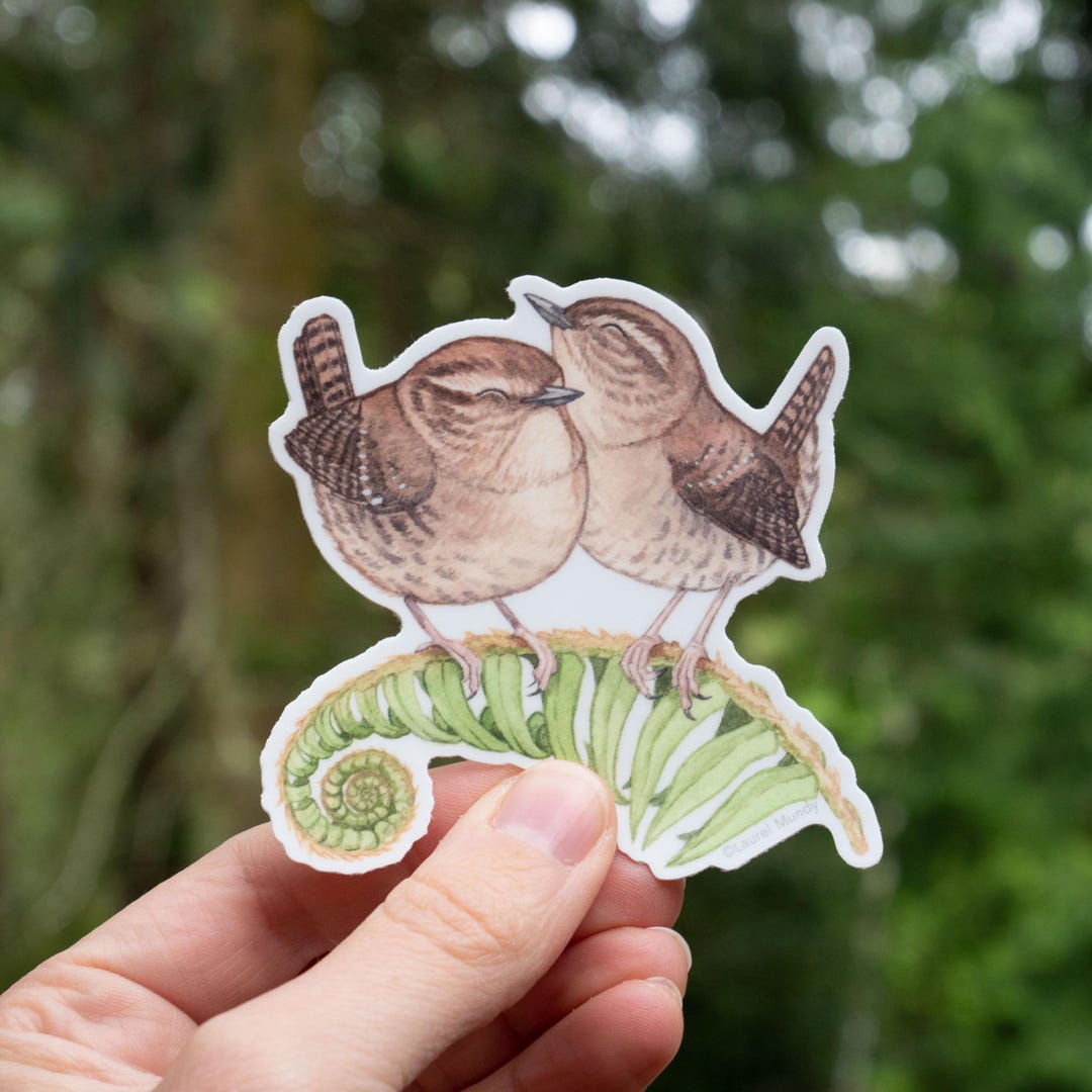 Wren Friends 3 Medium Vinyl Sticker Wren I M With You Weatherproof