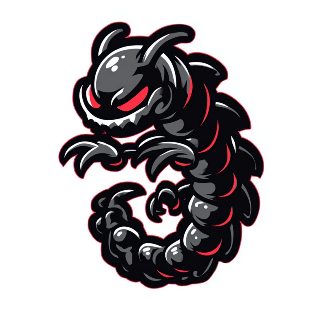 4 Centipede Clipart SVG PNG – Insect Mascot Head Clipart for Cricut ...