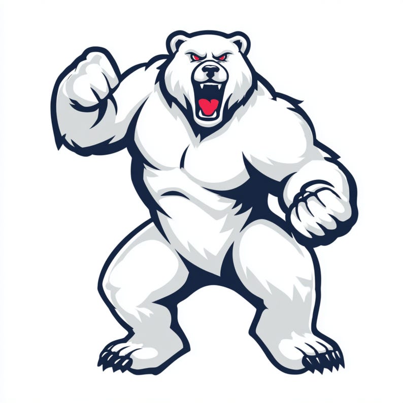 Bear Mascot Clipart Pack – 4 SVG PNG Designs | Animal Head Illustration ...