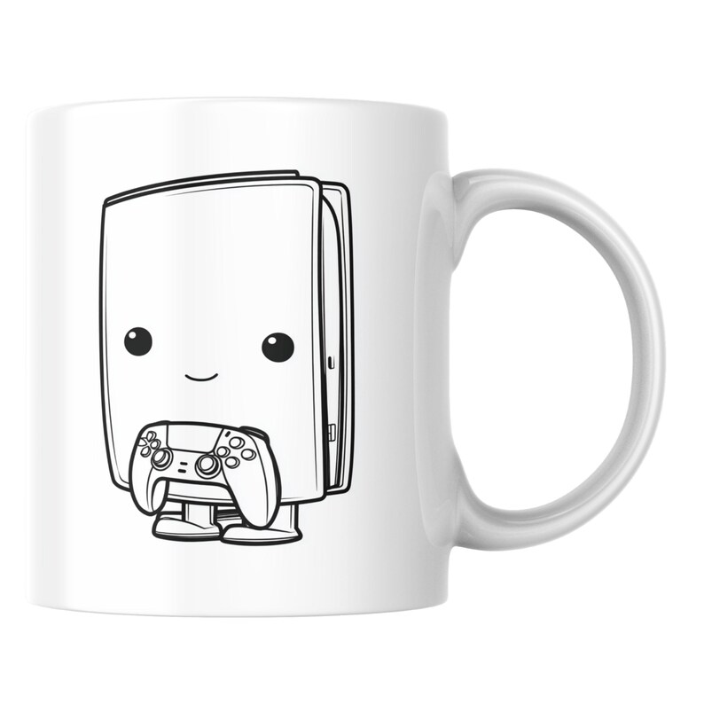 Kawaii PS5 SVG PNG – Cute Playstation 5 Console Cartoon Clipart Design ...
