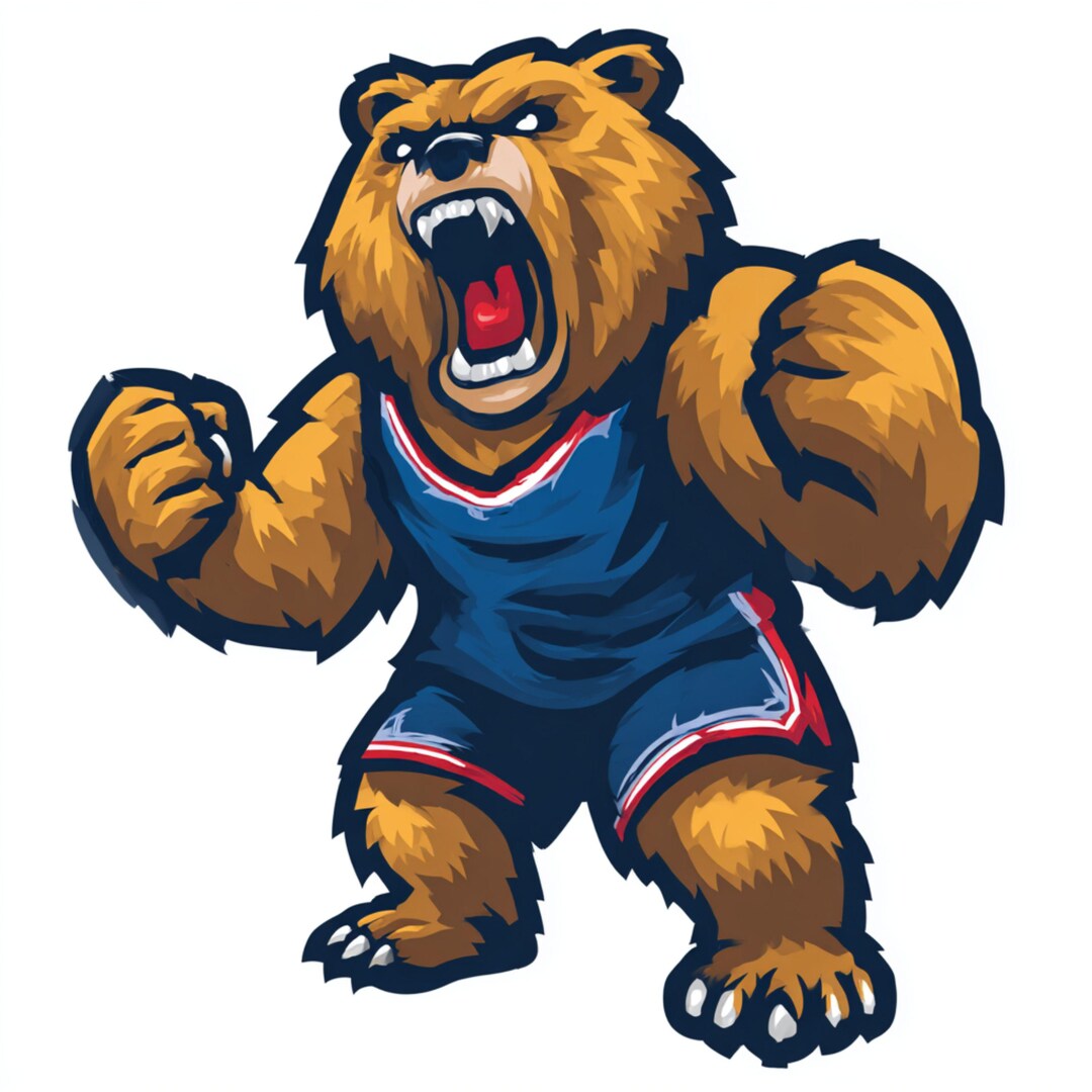 Bear Mascot Clipart Pack – 4 SVG PNG Designs | Animal Head Illustration ...