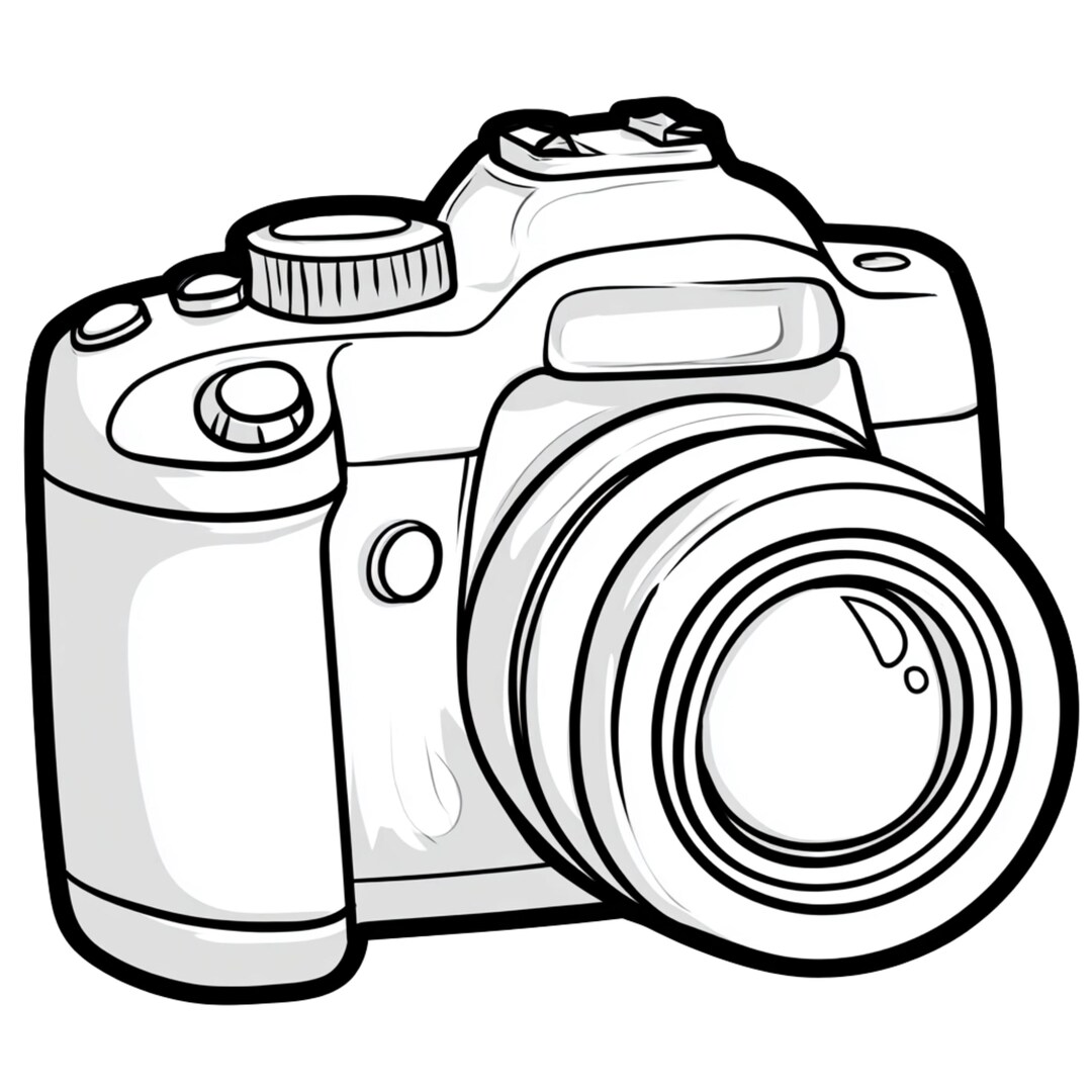 Cute Camera Illustration PNG 300 DPI – Transparent Background – SVG ...