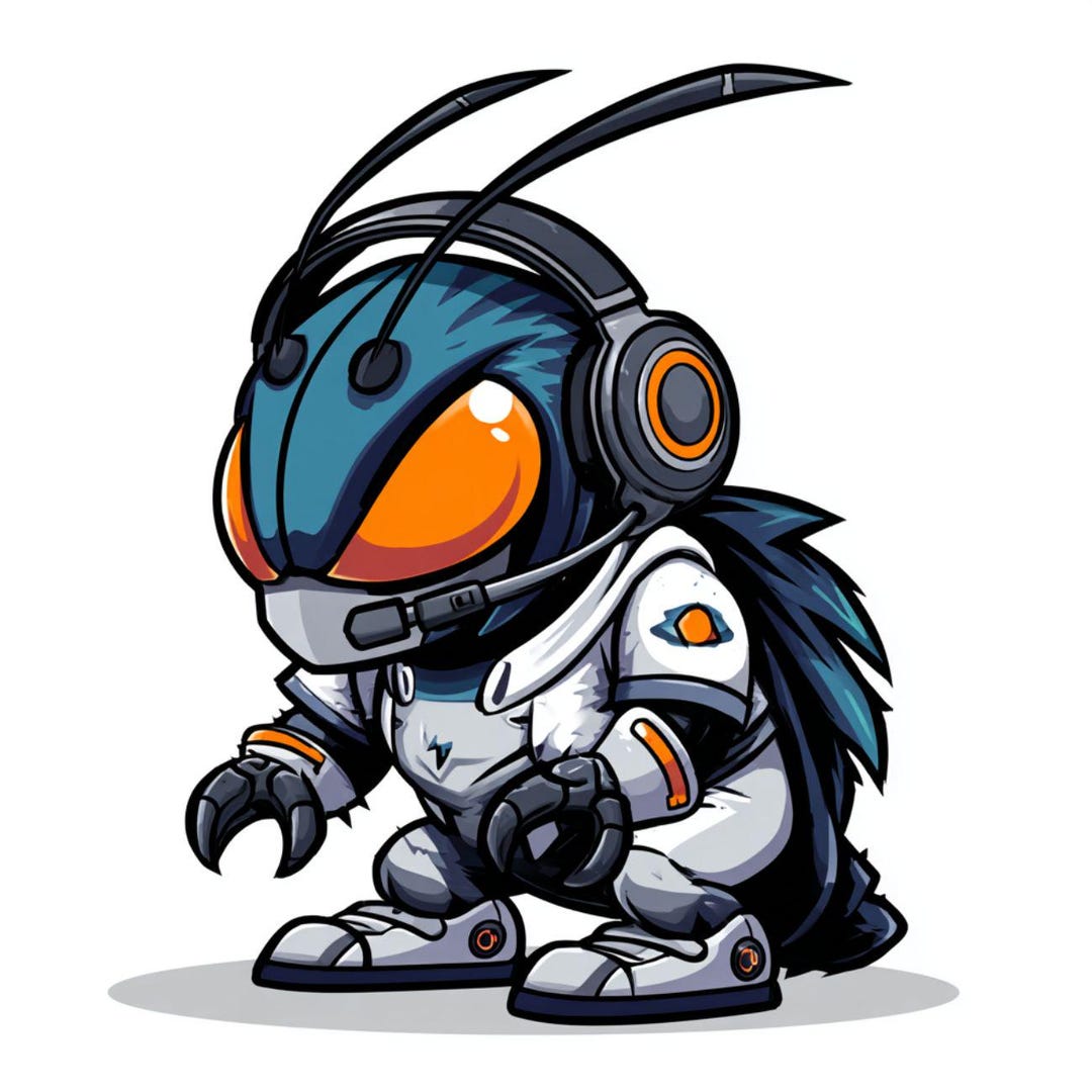 4 Cockroach Clipart SVG PNG – Insect Warrior Mascot Head Clipart for ...