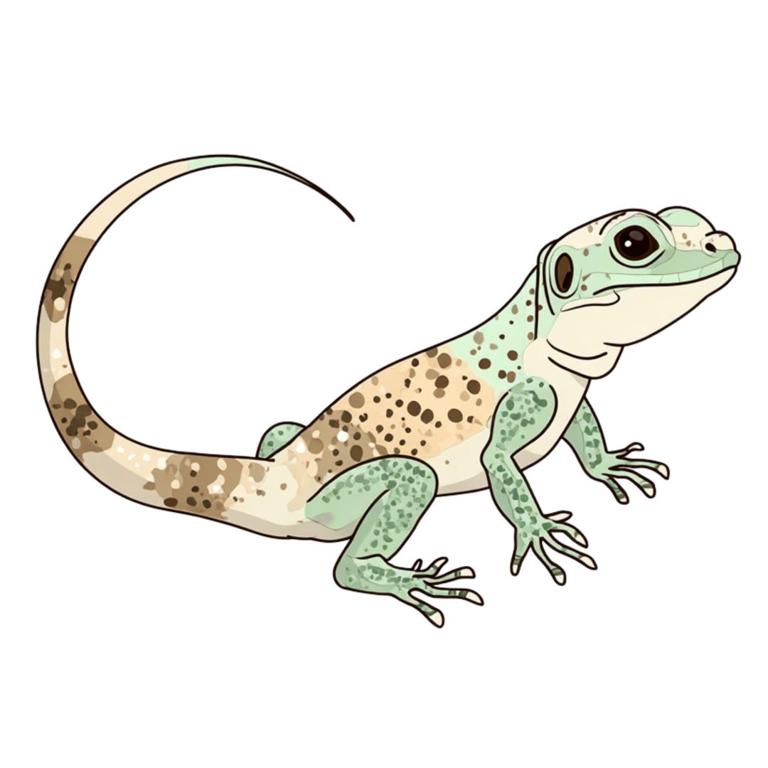 4 Cute Desert Lizards | Desert Lizard Clipart PNG SVG | Kawaii Reptile ...