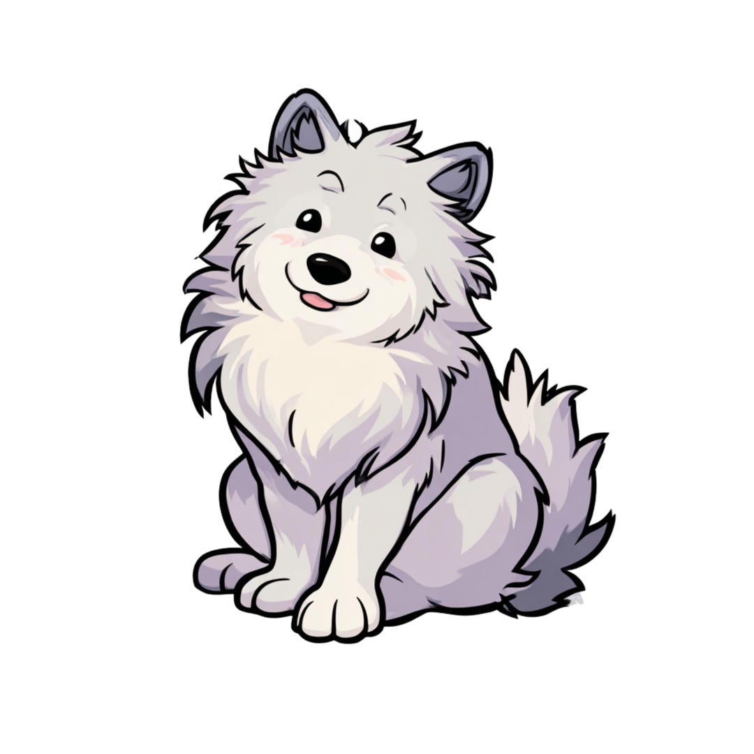 4 Cute Arctic Wolves | Arctic Wolf Clipart PNG SVG | Kawaii Animal ...