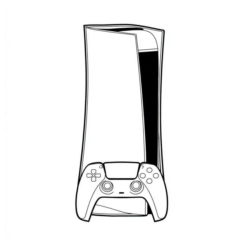 Kawaii PS5 SVG PNG – Cute Playstation 5 Console Cartoon Clipart Design ...