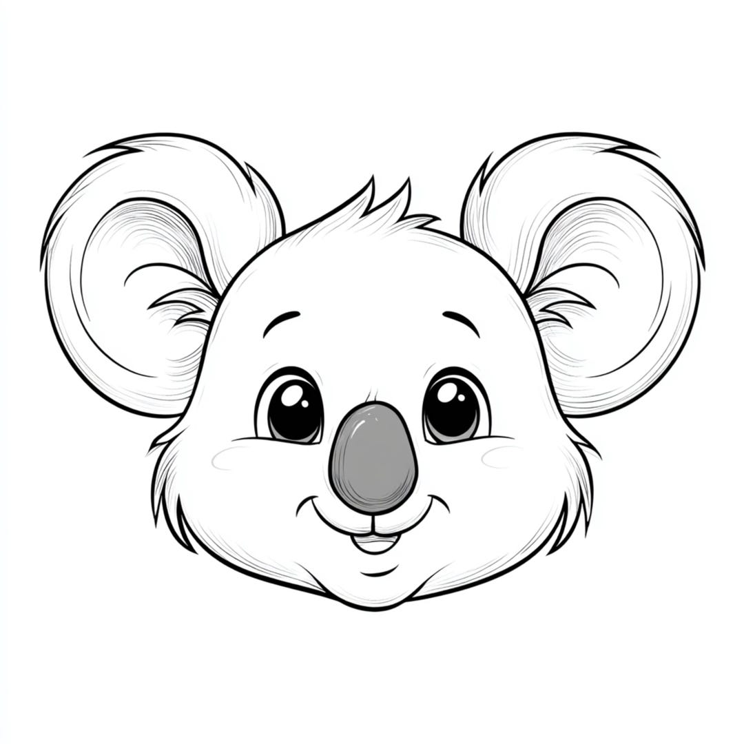 4 Cute Koala Face SVG/PNG – Digital Cut File for Cricut & Silhouette ...