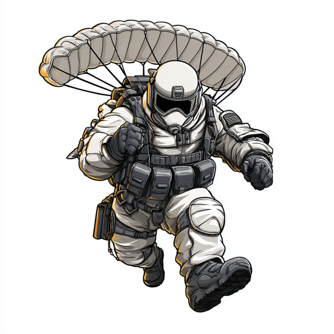 Paratrooper Soldier SVG PNG – Military Airborne Warrior Clipart Design ...