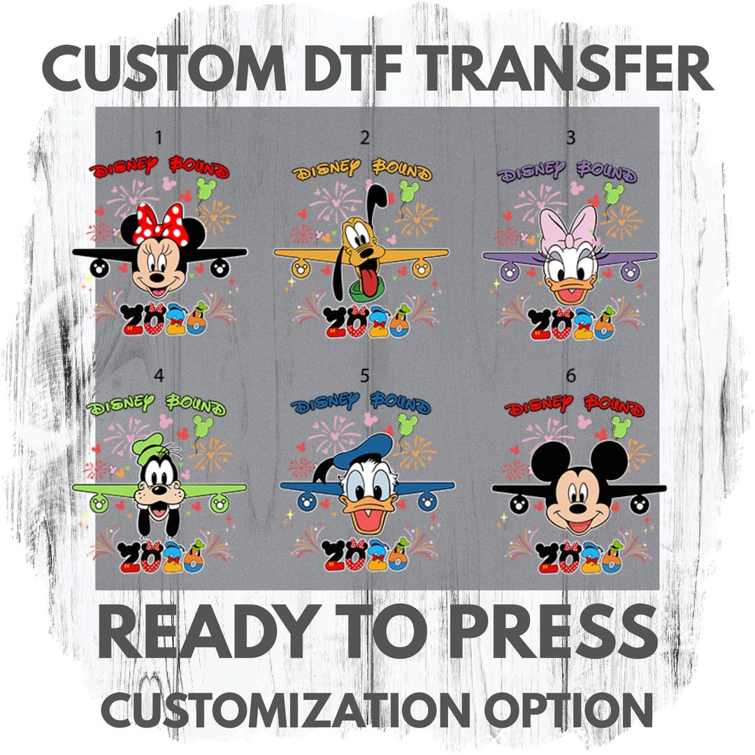 Skate Cartoon DTF Transfer Set – Disney Bound Style Character Faces ...