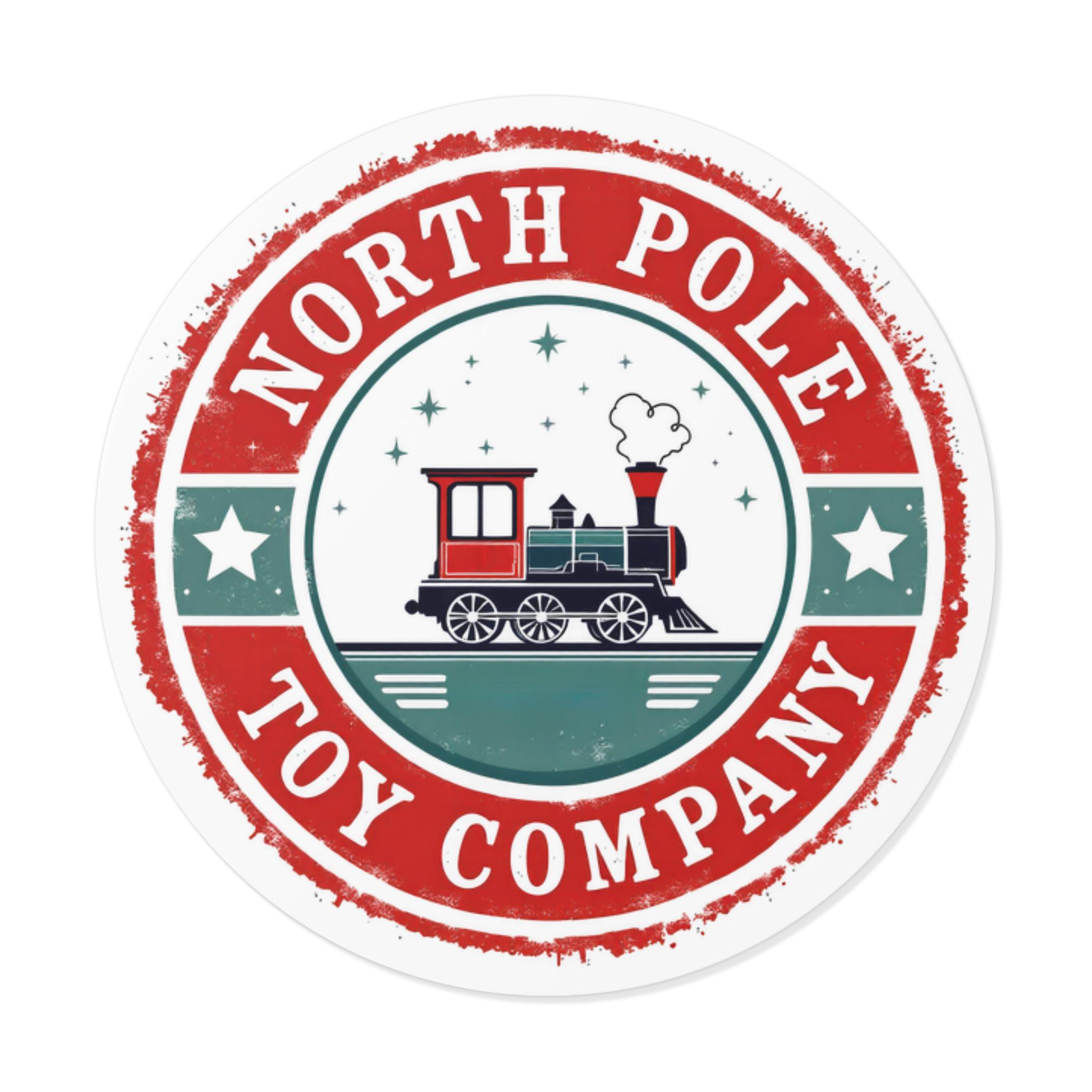 North Pole Toy Company Vinyl Sticker, Christmas Train Decor - Etsy