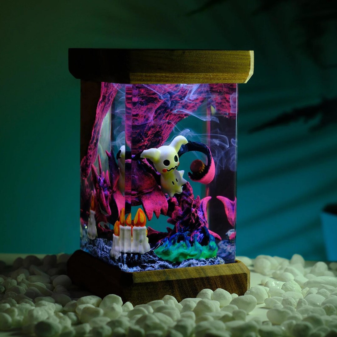 Mimikyu Resin LED Night Light | Creepy Cute Ghost Pokémon Cube ...