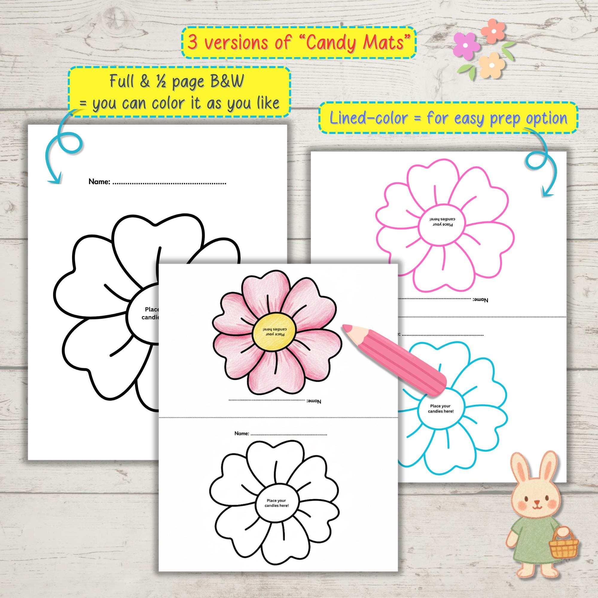 Spring Dice Game Printable, Easter Candy Activity, Classroom Math Game ...