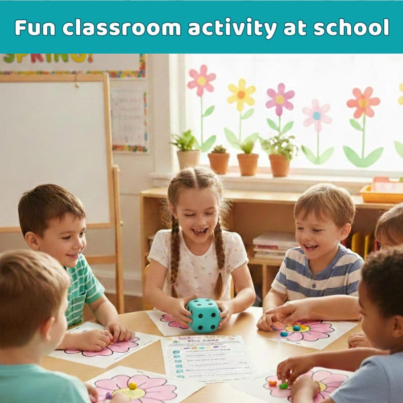 Spring Dice Game Printable, Easter Candy Activity, Classroom Math Game ...