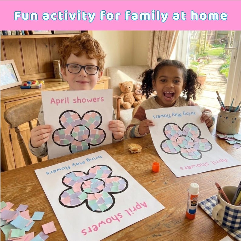 Spring Craft Printable for Kids | Flower Paper Activity | Fine Motor ...